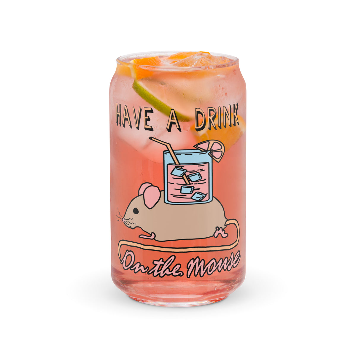 Have A Drink On The Mouse - Cute Meme Glass – SpaceDogLaika