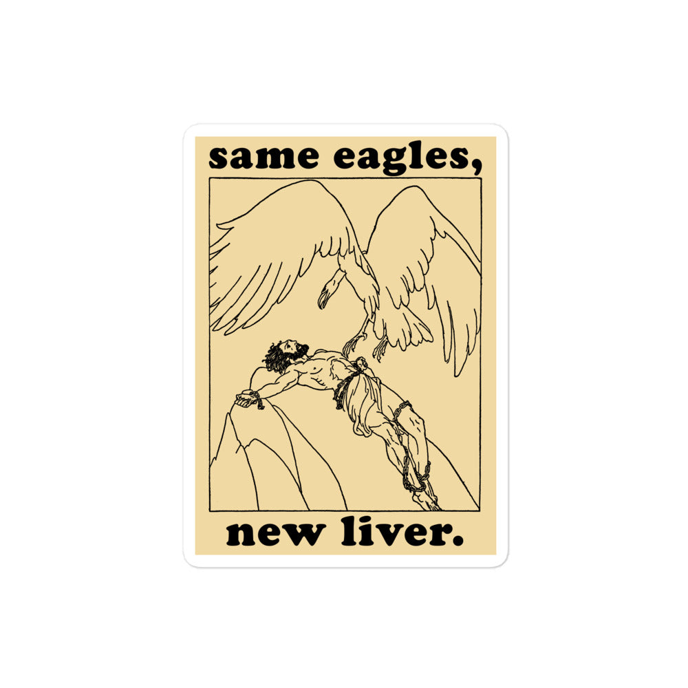 Same Eagles New Liver - Prometheus Meme, Greek Mythology Sticker ...