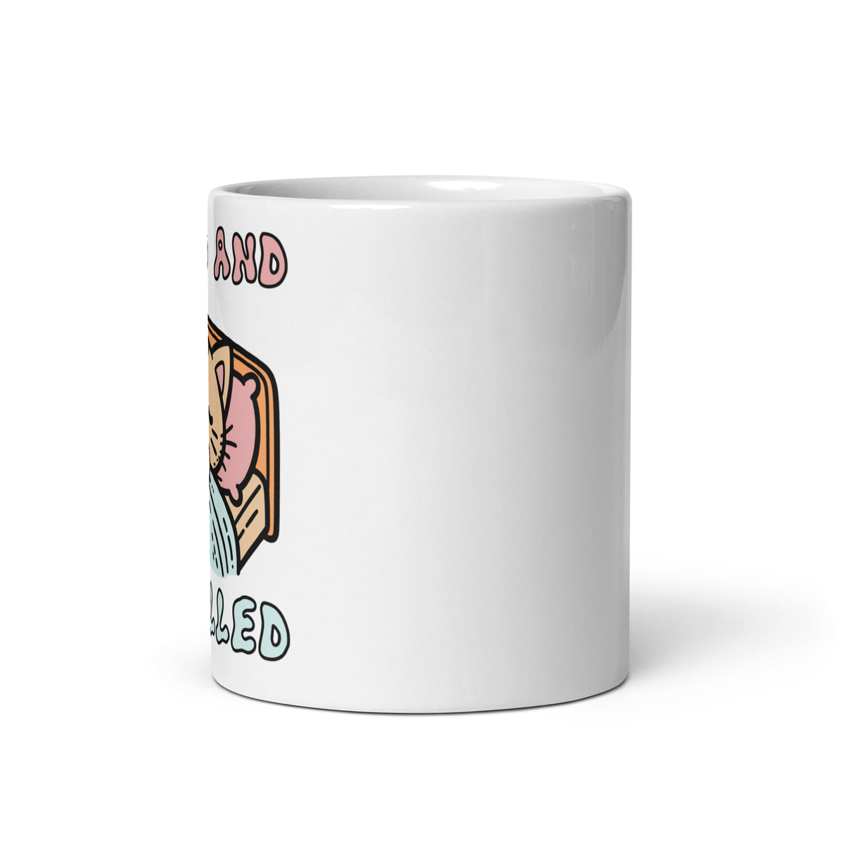 Dazed And Bedpilled - Cute Sleepy Cat Meme Mug – SpaceDogLaika